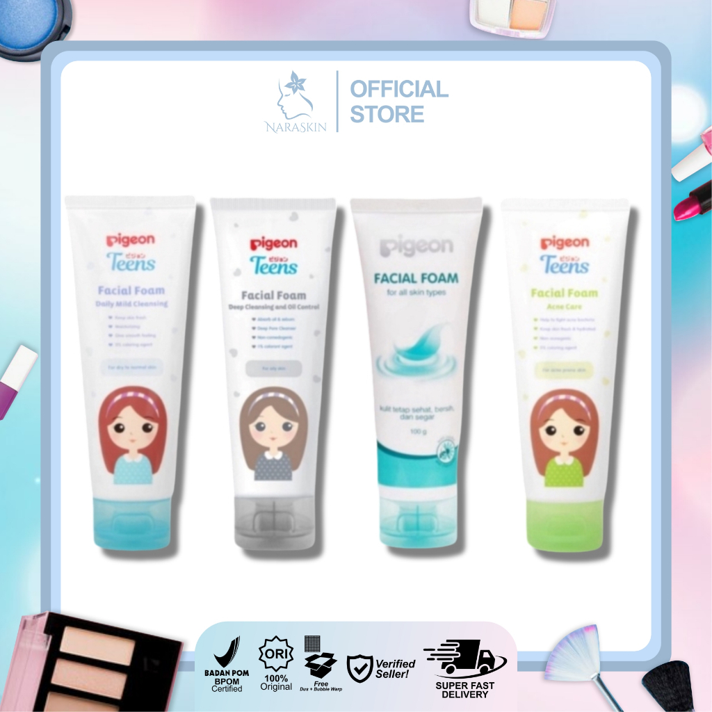 Jual Pigeon Teens Facial Foam - All Skin Type | Acne Care | Daily Mild ...