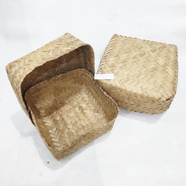 Jual box wadah daging kurban besek bambu harga satuan/pcs.hampers box ...