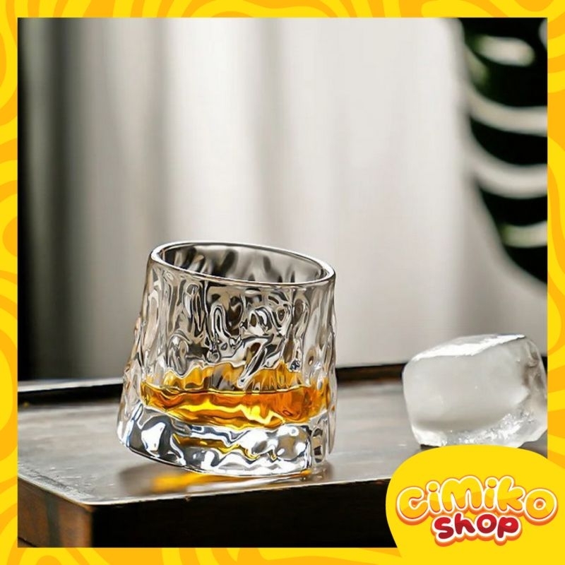 Jual Gelas Whiskey Wiski Spinning Aesthetic Wobble Cognac Champagne ...