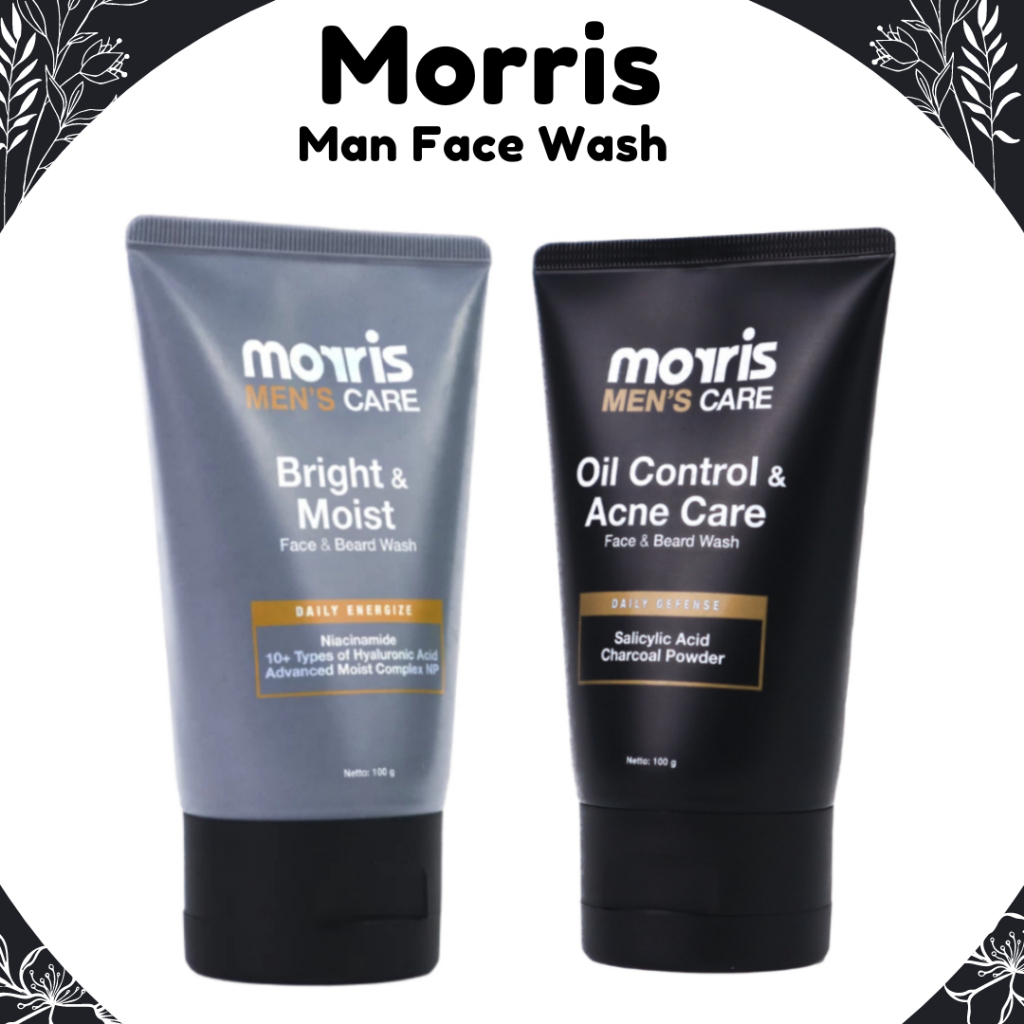 Jual Morris Men Bright and Moist/Oil Control & Acne Care Face and Beard ...