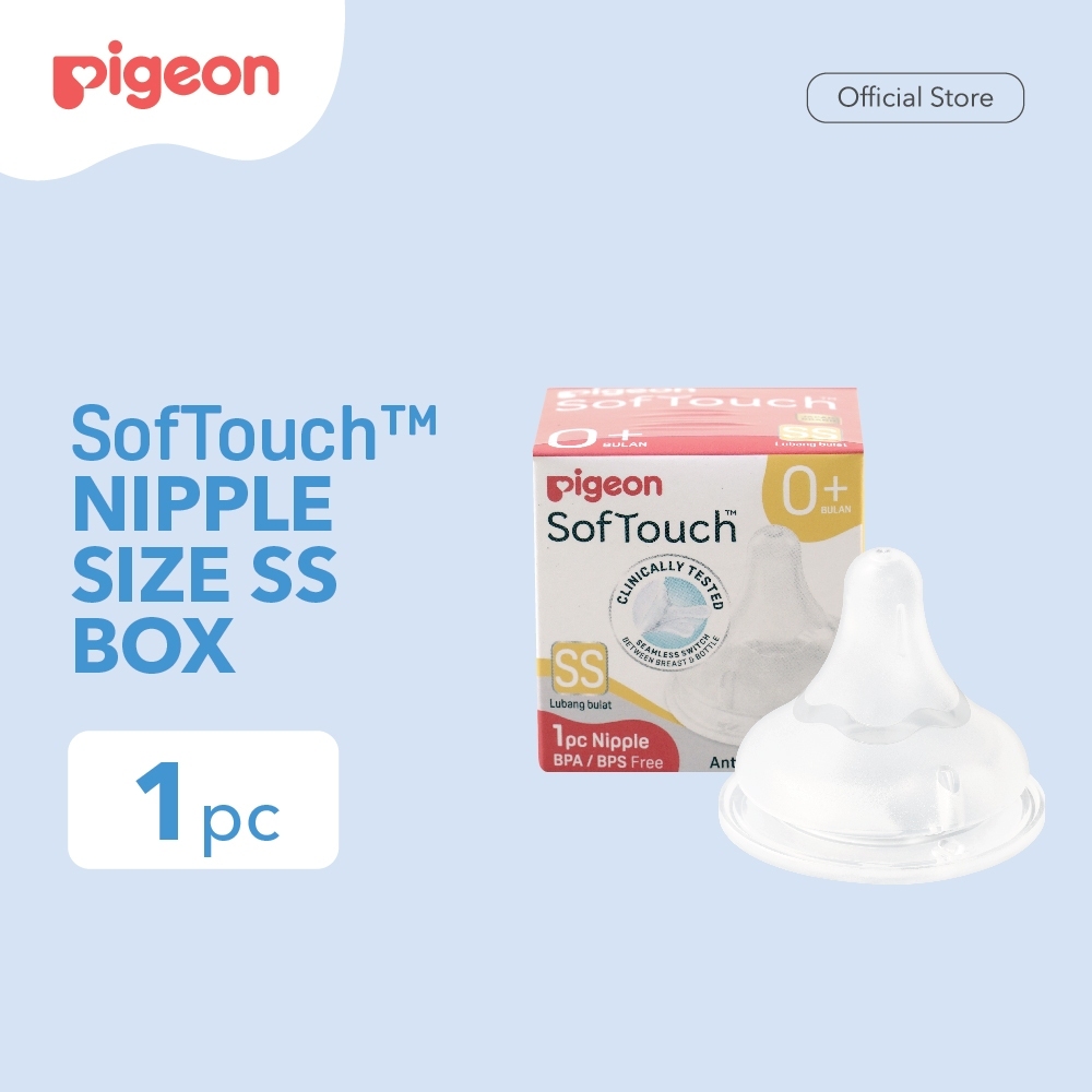 Jual PIGEON SOFTOUCH PLUS NIPPLE 1 PCS BOX | Shopee Indonesia