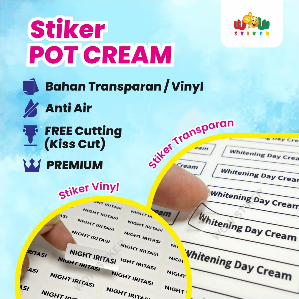 Jual Stiker Pot Cream / Stiker Day Cream Night Cream / Label Kosmetik ...