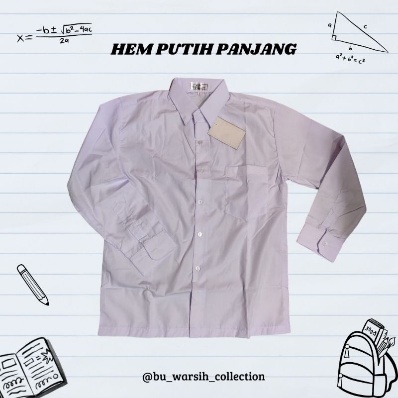 Jual Hem Putih panjang ( SD, SMP, SMA) | Shopee Indonesia