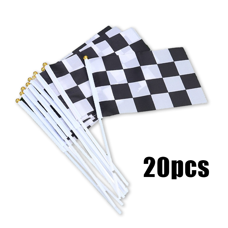 Jual 20pcs Bendera Balap / Bendera Start Finish / Bendera Balap Hitam ...
