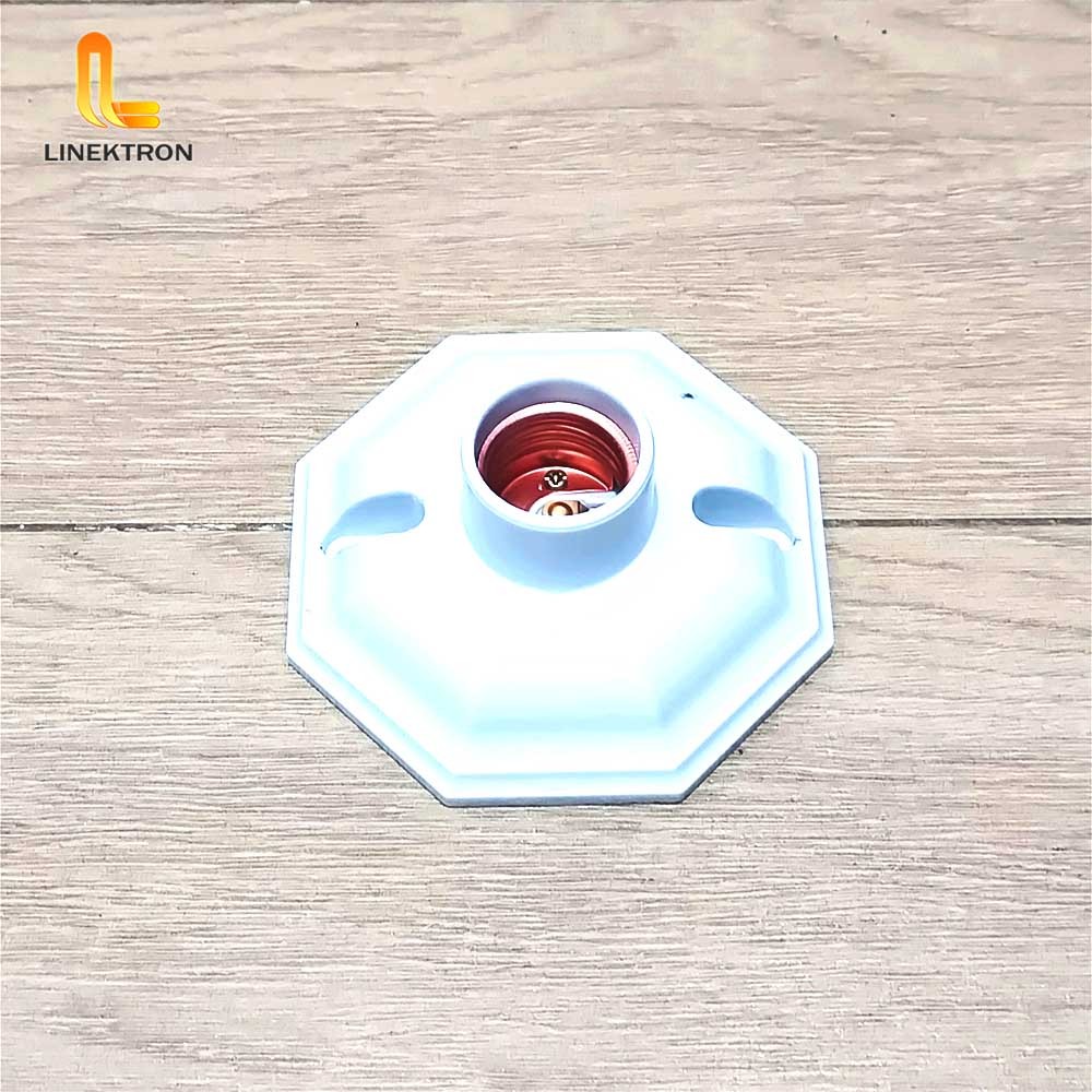 Jual FITTING LAMPU PLAFON SEGI 6 / FITTING DUDUK / FITTING TEMPAT LAMPU ...