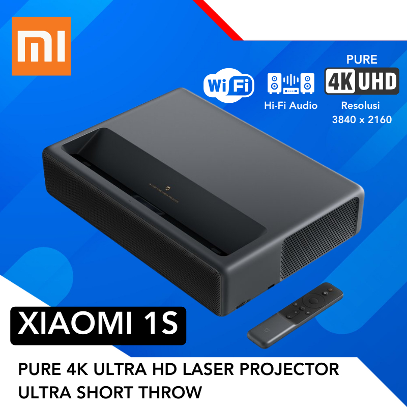 Jual Xiaomi 1S 4K ultra short throw laser projector | Shopee Indonesia