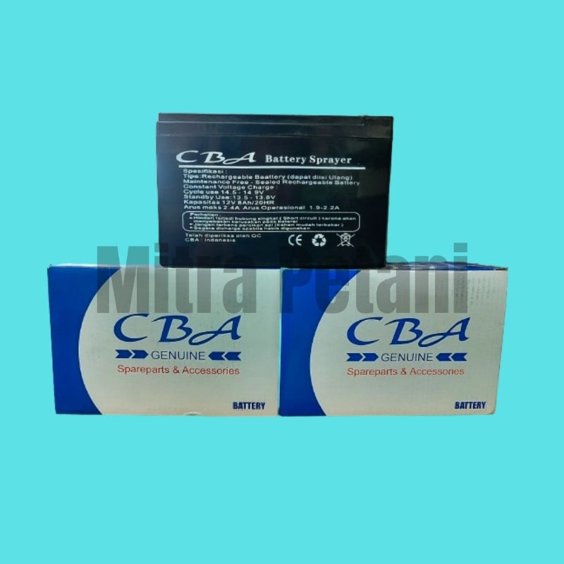 Jual CBA Battery Sprayer Aki kering Tangki Elektrik CBA 12V 8AH Original | Shopee Indonesia