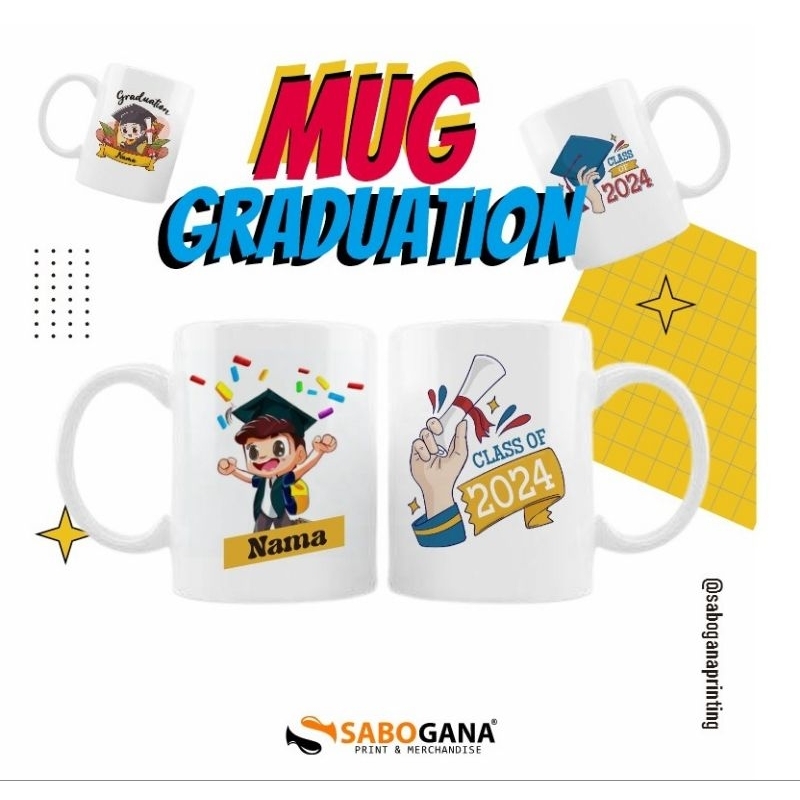 Jual MUG CUSTOM GRADUATION / CETAK MUG WISUDA / MUG HADIAH WISUDA ...