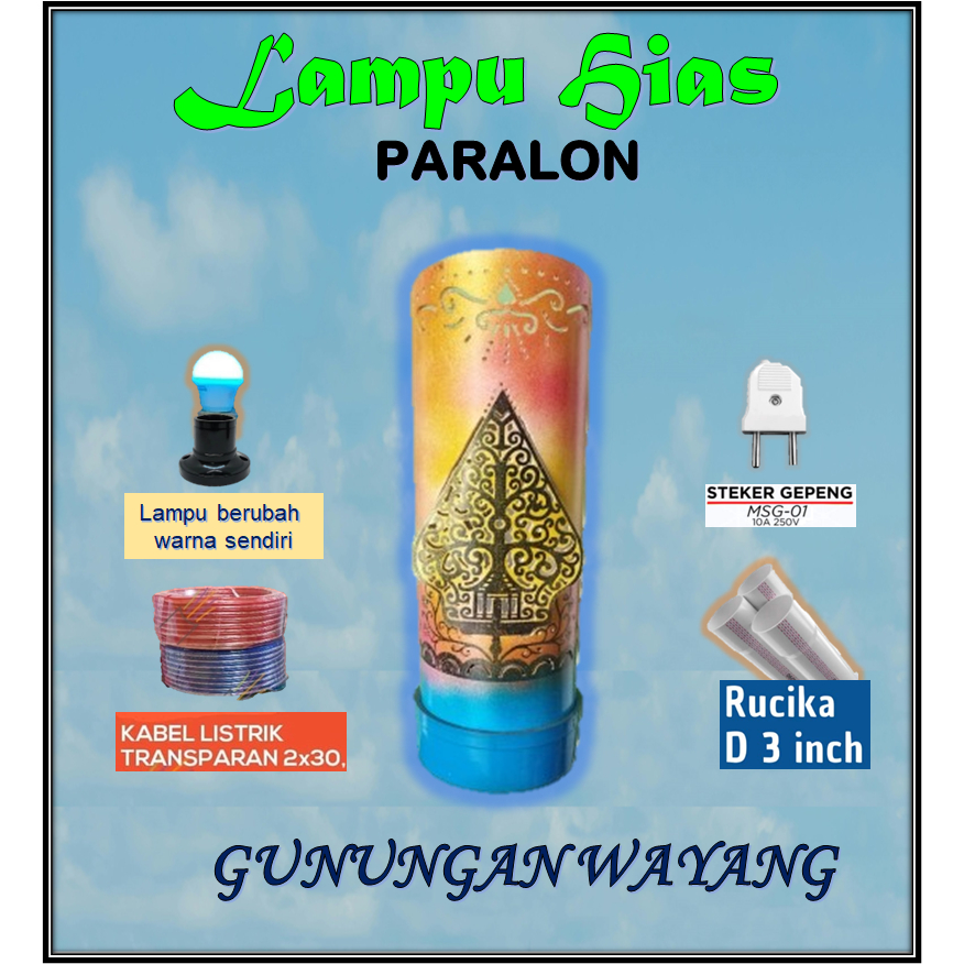Jual Lampu Paralon Hias Lampu Paralon Dinding Lampu Paralon Berubah ...