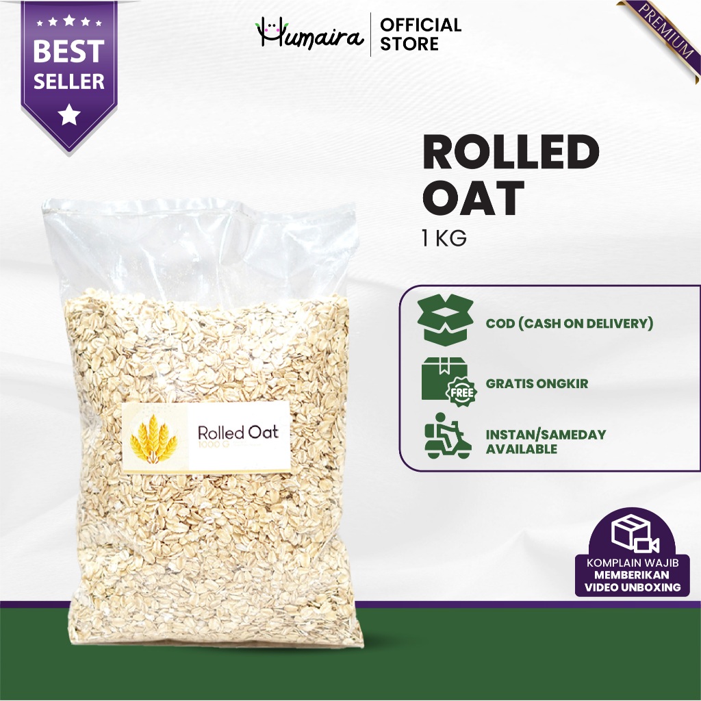 Jual Rolled Oat 1 Kg Oatmeal Sereal Gandum Utuh Original | Shopee Indonesia