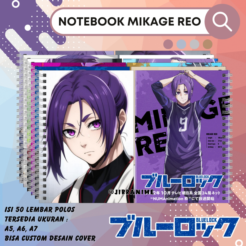 Jual NOTE BOOK BLUE LOCK MIKAGE REO / NOTEBOOK BLUE LOCK MIKAGE REO ...