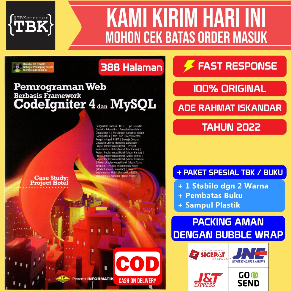 Jual KODE C83P BUKU PEMROGRAMAN WEB BERBASIS FRAMEWORK CODEIGNITER 4 ...