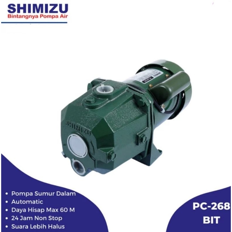 Jual SHIMIZU : PC-268BIT POMPA AIR JET PUMP PC 268 BIT NT SUMUR DALAM 250 WATT | Shopee Indonesia