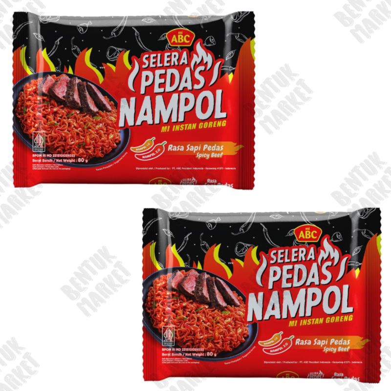 Jual ABC Mie Selera Pedas Nampol Sapi Pedas 80gr / Mie Goreng / Mie ...