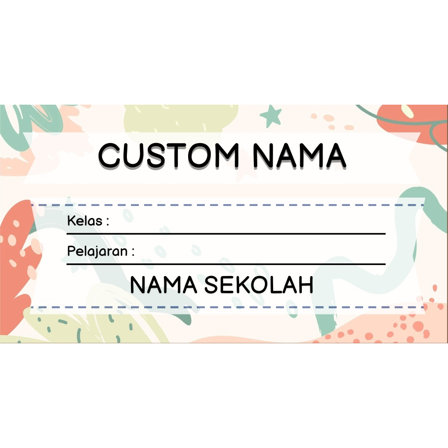 Jual 40 Pcs Stiker Label Nama Buku Pelajaran - Label Nama Aesthetic ...