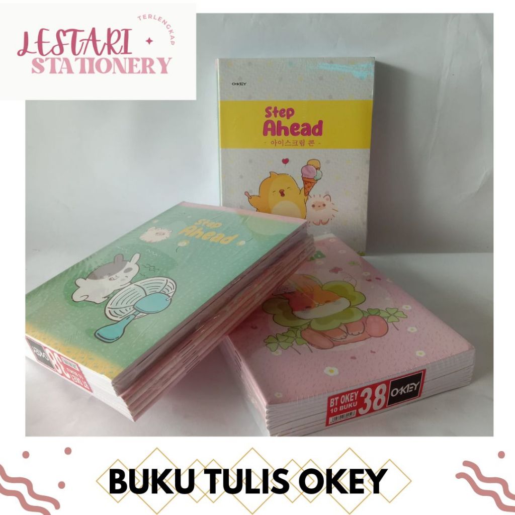 Jual Okey buku tulis isi 38 Warna /notebook/buku catatan sekolah ...
