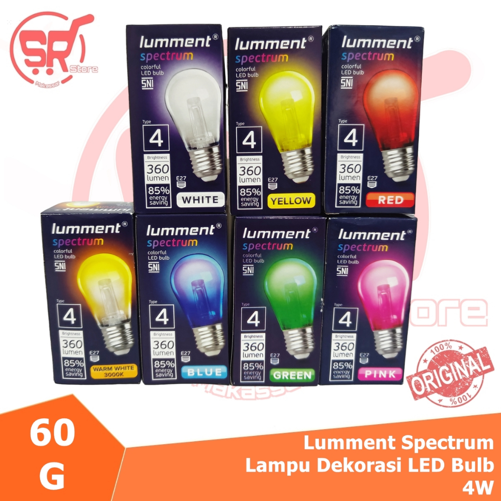 Jual Lampu Dekorasi Lumment Spectrum LED Bulb 4 Watt / Lampu Hias ...