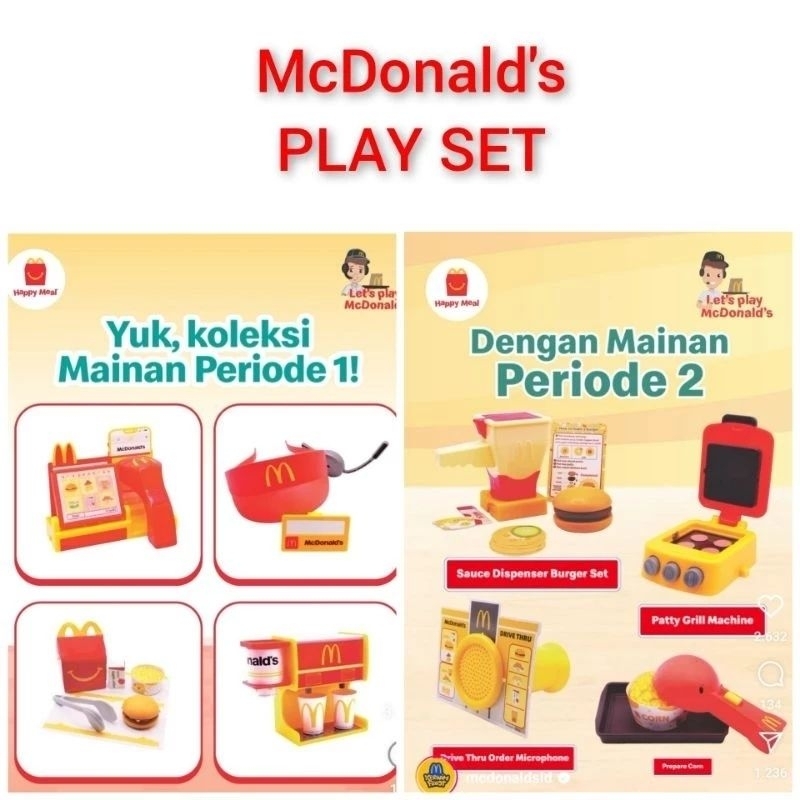 Jual Mainan Happy Meal Mcd McDonald's Playset | Shopee Indonesia