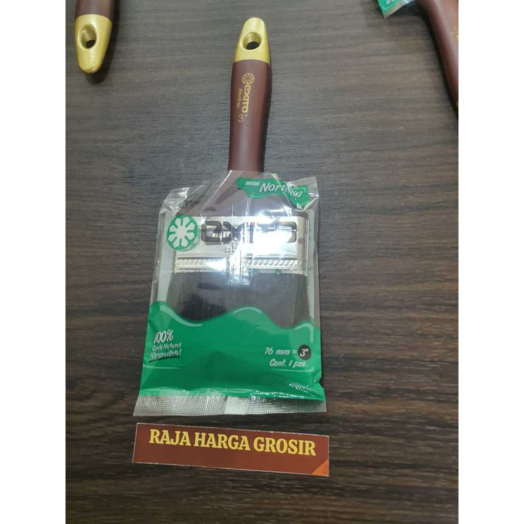Jual KUAS CAT TEMBOK EXITO 3 INCH KAYU // KUAS CAT MINYAK // PAINT ...