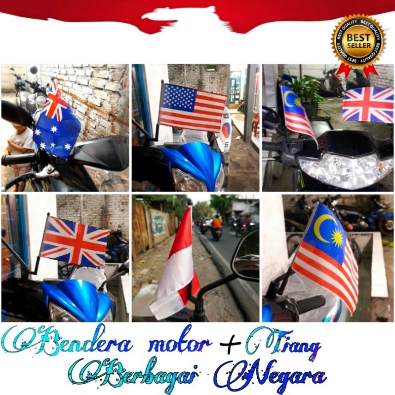 Jual BENDERA PLUS TIANG BERBAGAI NEGARA UNTUK SEPEDA MOTOR | Shopee ...