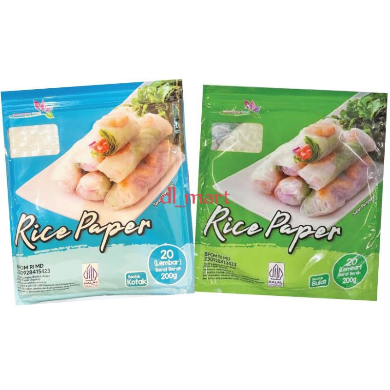 Jual Rice Paper Bulat dan Rice Paper Kotak / rice paper bulat / Kulit ...