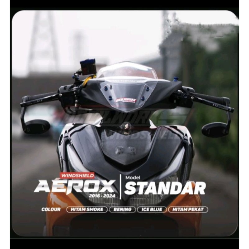 Jual WINDSHIELD AEROX 155, Ws AEROX NEW/OLD TYPE STANDARD, TEBAL 3MILI ...