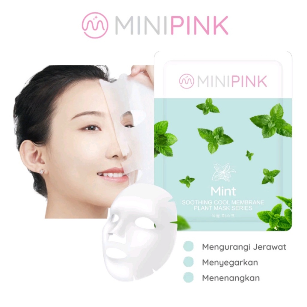 Jual MINIPINK Sheet Mask Essence Mint | Shopee Indonesia