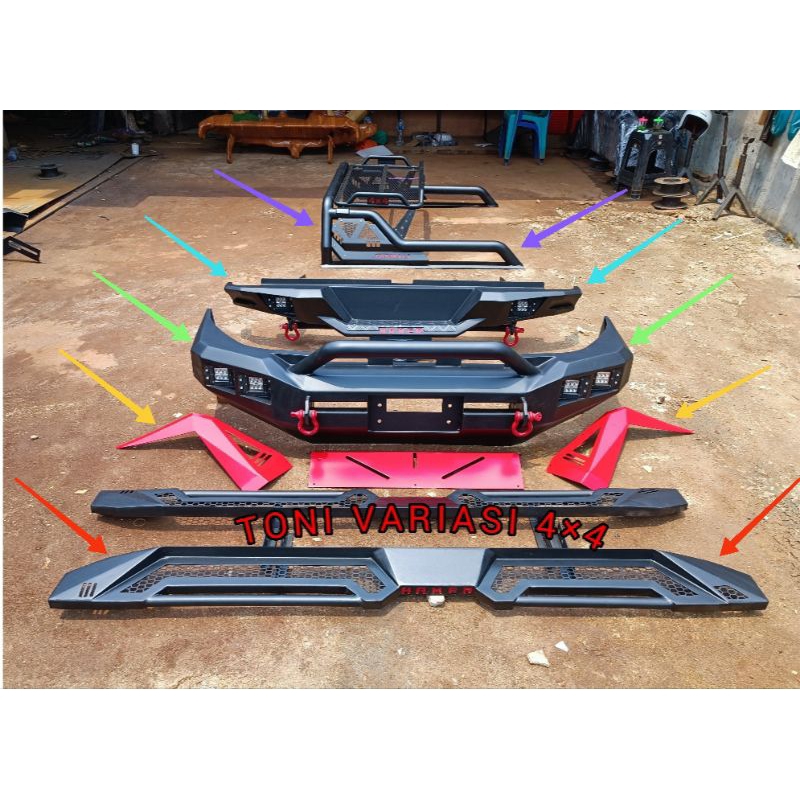 Jual Paket Foot Step+Bemper Depan+Bemper Belakang+Rollbar Komplit Rack ...