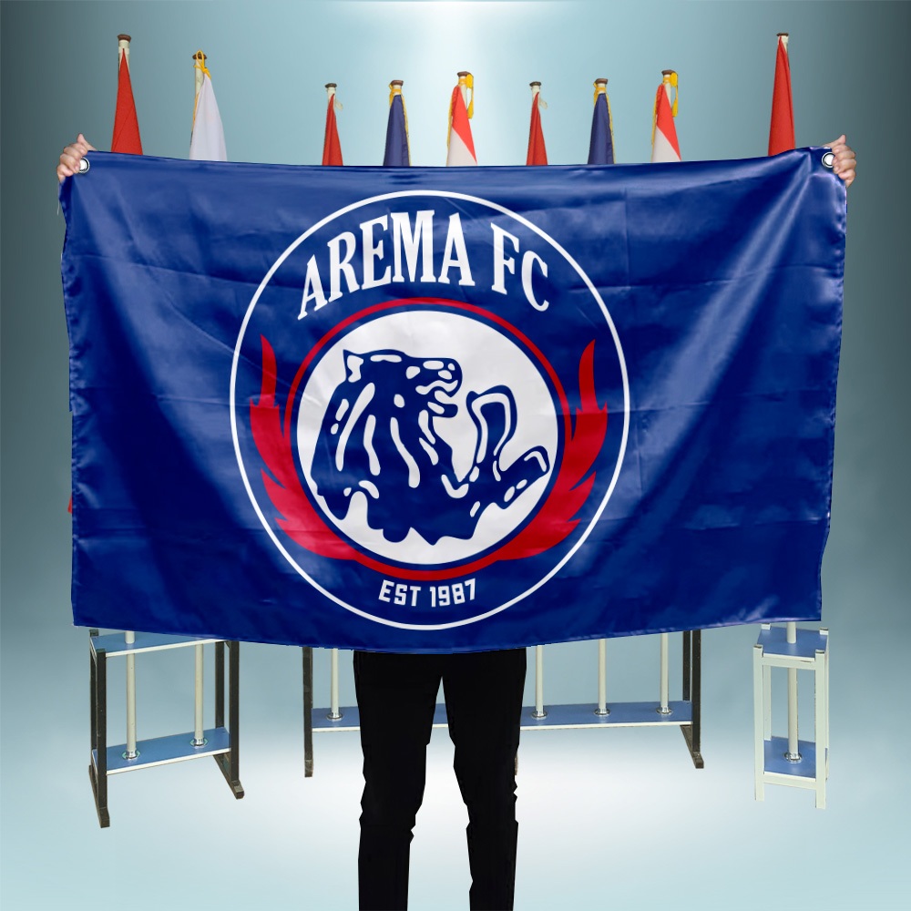 Jual Bendera Arema FC Original Suporter Sepak Bola Poster Kain Wall ...
