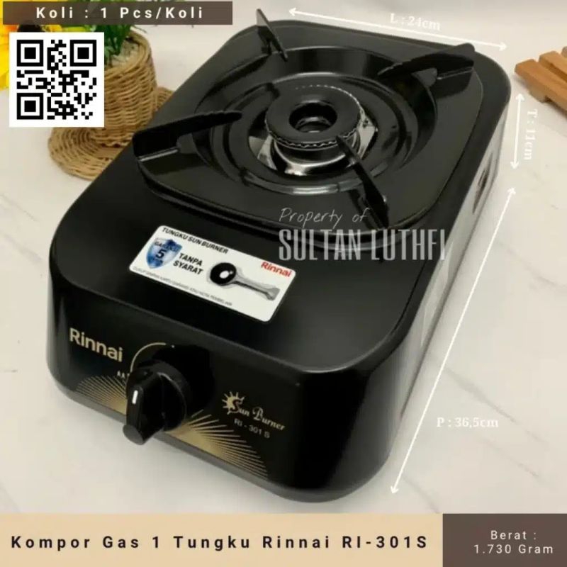 Jual Kompor Gas 1 Tungku Rinnai RI-301S | Shopee Indonesia