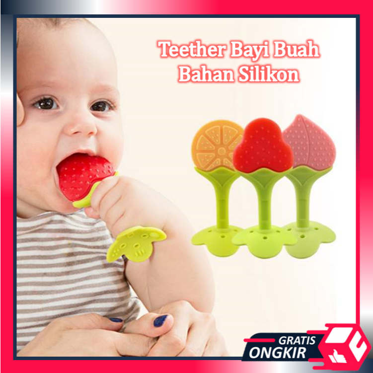 Jual Gratis Ongkir - 5637 Teether Bayi Buah Bahan Silikon / Gigitan ...