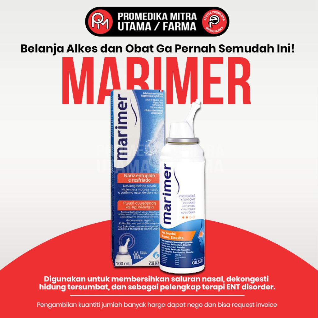 Jual MARIMER HYPERTONIC BLOCKED NOSE COLD SPRAY 100 ML | Shopee Indonesia