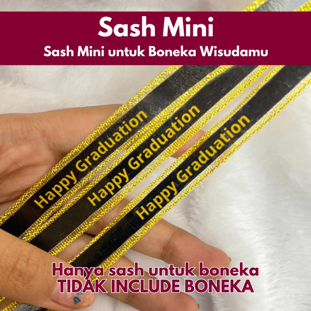 Jual SASH MINI BONEKA WISUDA - Custom Nama Selempang Pada Boneka Wisuda ...