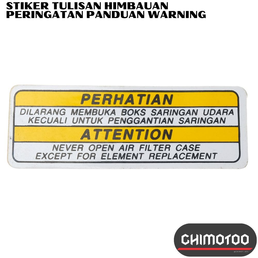 Jual Stiker Sticker Tulisan Himbauan Peringatan Kuning Putih Panduan ...