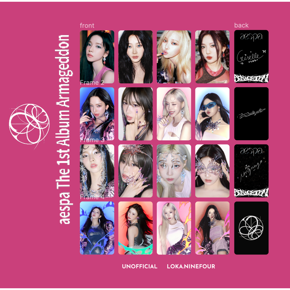 Jual PC Photocard Potocard UNOFFICIAL Premium AESPA ARMAGEDDON KPOP MERCH 2 SISI REPLIKA KARTU ...