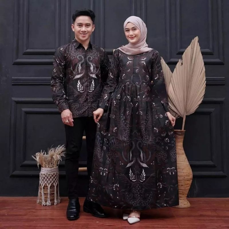 Jual (HARGA SEPASANG) COUPLE GAMIS BATIK CANTIK TERBARU DAN TERLARIS ...