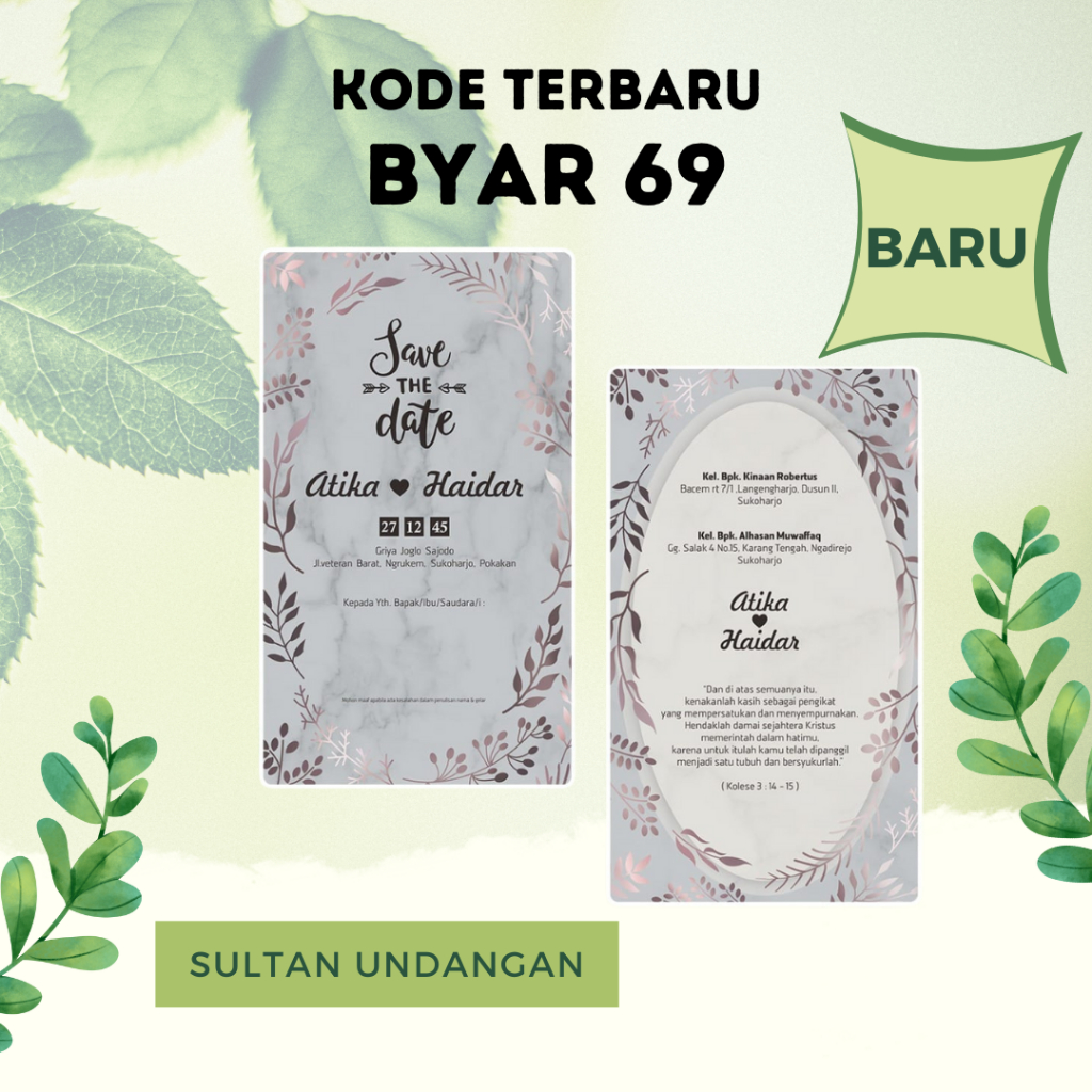 Jual Blangko Kartu Undangan Pernikahan Byar 69 Terbaru Harga Murah ...