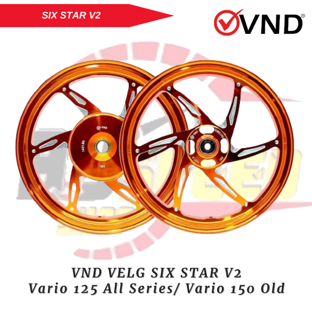 Jual VND Velg Racing Six Star V2 Vario 125 All Series/Vario 150 OLD Uk ...