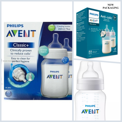 Jual BOTOL AVENT CLASSIC kardus blue WIDENECK 260ML / 260 ML TWIN isi 2 ...