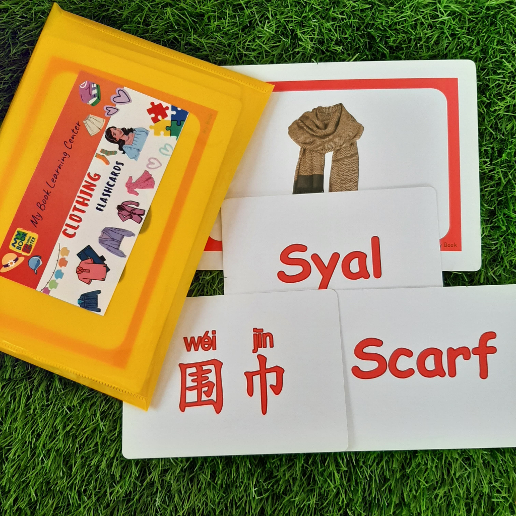 Jual Kartu Mainan Edukasi Anak // Flashcards SIZE JUMBO Tema Pakaian ...