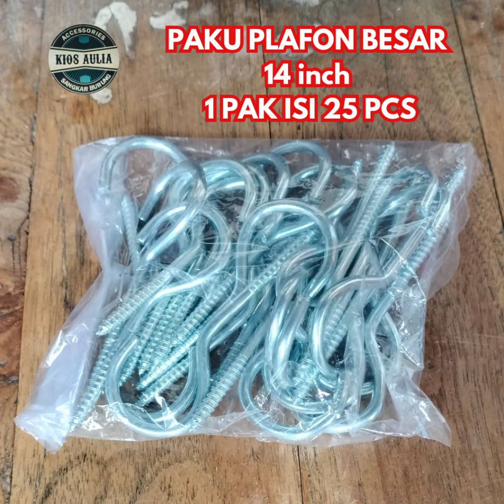 Jual 1 PAK ISI 25PCS GANTUNGAN PAKU PLAFON UKURAN BESAR 14inch KECIL ...