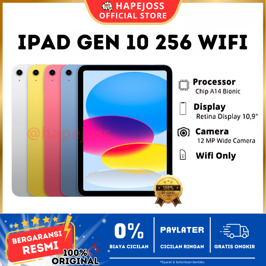 Jual Apple Ipad Gen 10 256 Wifi Garansi Resmi Indonesia | Shopee Indonesia