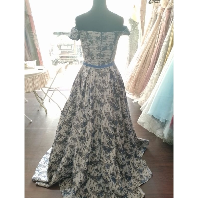 Jual Gaun sister, pesta, Sabrina biru | Shopee Indonesia