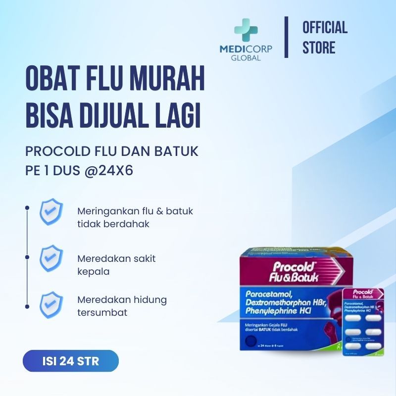 Jual Procold FLU dan BATUK obat bapil / pilek / bersin / sakit kepala 1 ...
