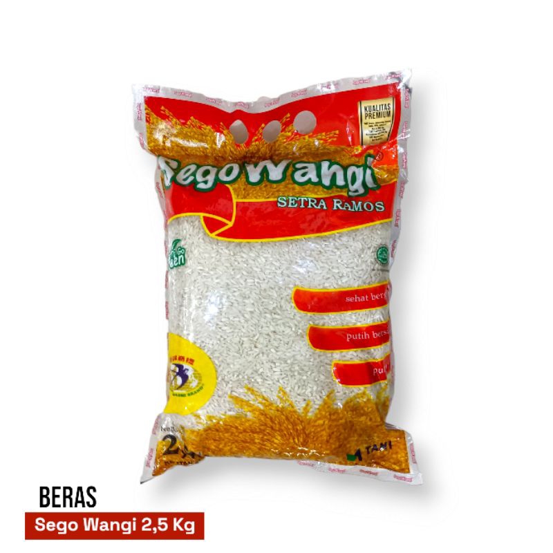 Jual Beras Sego Wangi 2,5kg - Beras SegoWangi Kemasan 2,5 kg | Shopee ...