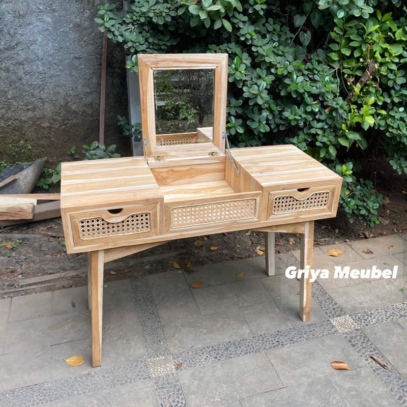 Jual meja rias multifungsi - meja rias kayu jati | Shopee Indonesia