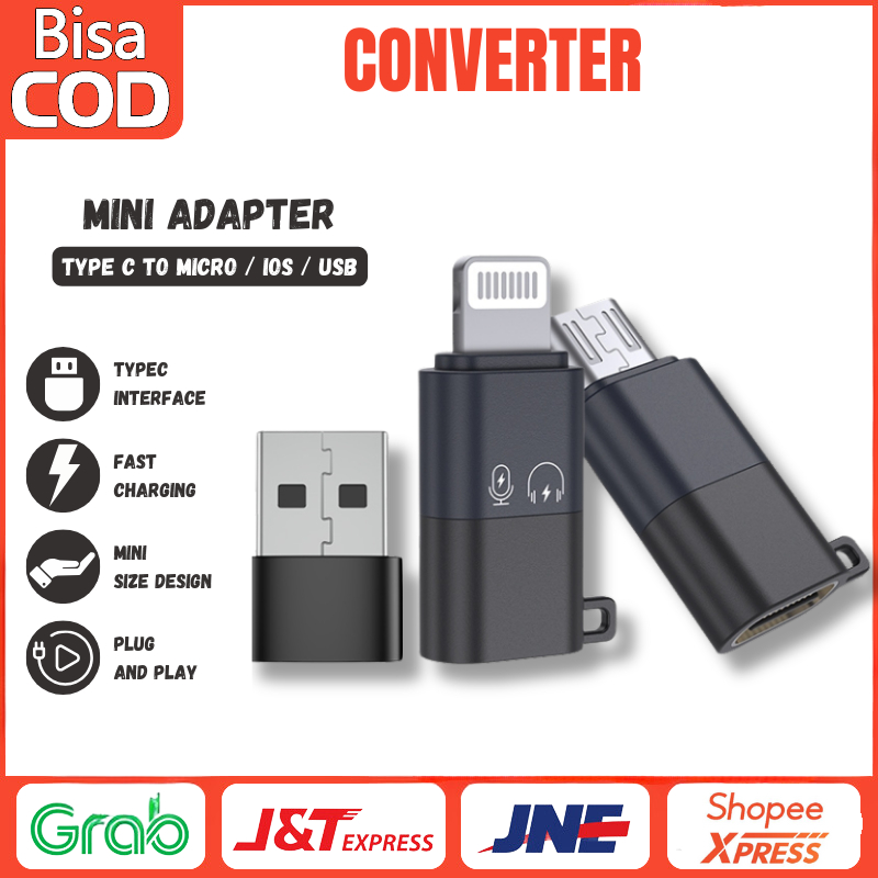 Jual Adaptor Type C to Micro IOS USB Microphone Adapter Fast Transfer ...