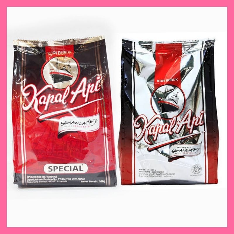 Jual kopi hitam bubuk kapal api special semangat silver 90gr 150gr 380g ...
