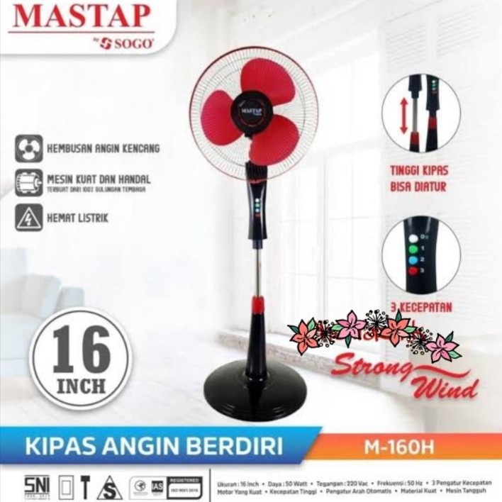 Jual TRISONIC 1601/Stand Fan 16" 50w 3 Speed Strong/Kipas Angin Berdiri ...