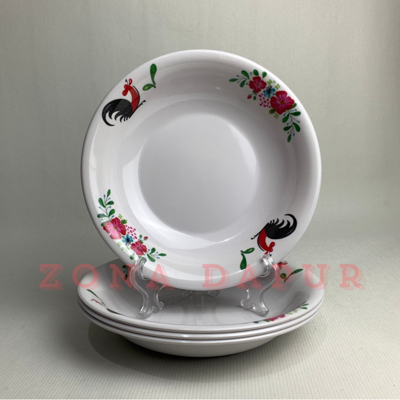 Jual (6 pcs / 1 lusin) - Piring Lontong Melamin 9 inch SINGASINGI Motif ...